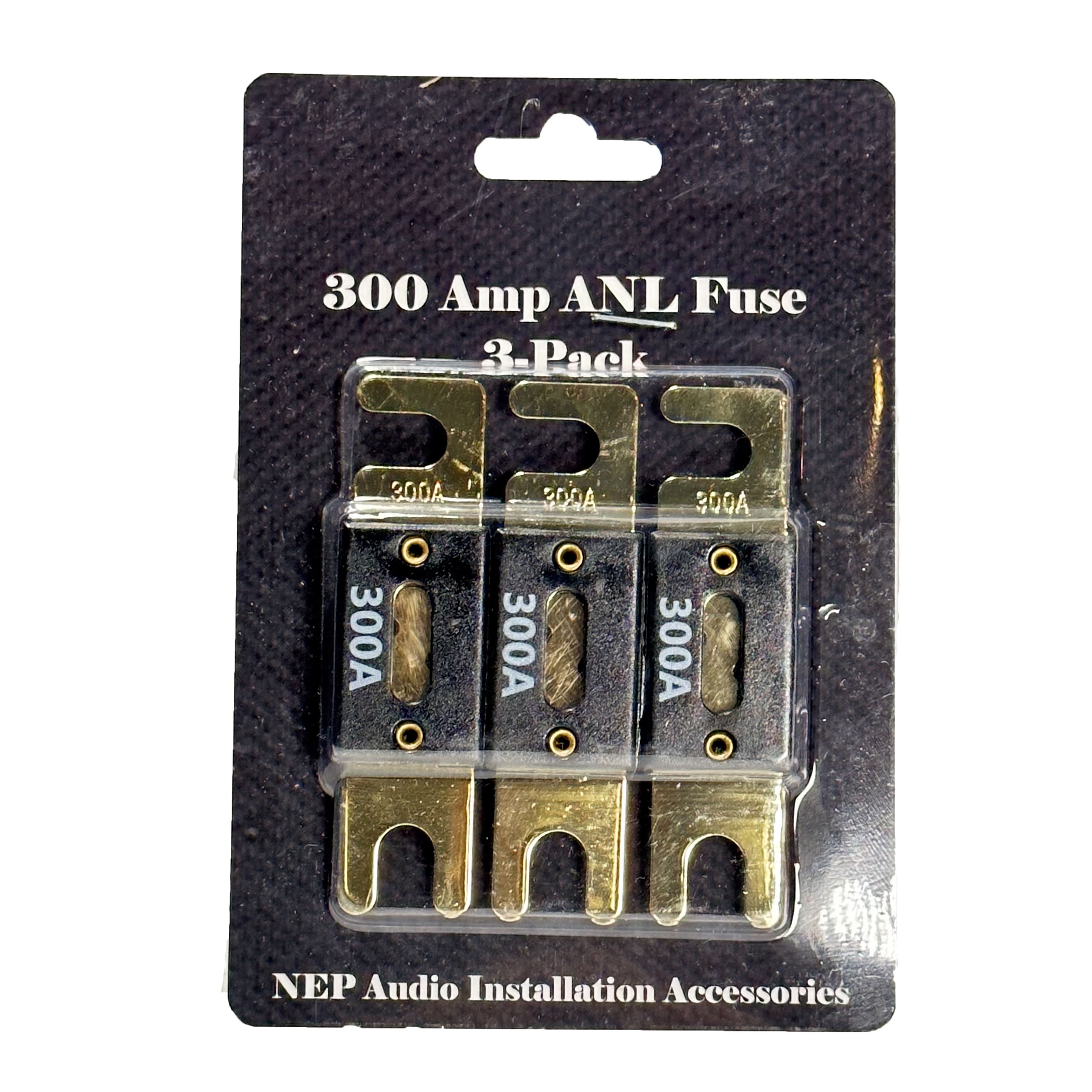 NEP Audio 300 Amp ANL Fuse, Gold Plated, Universal for Vehicles, 3-Pack ...