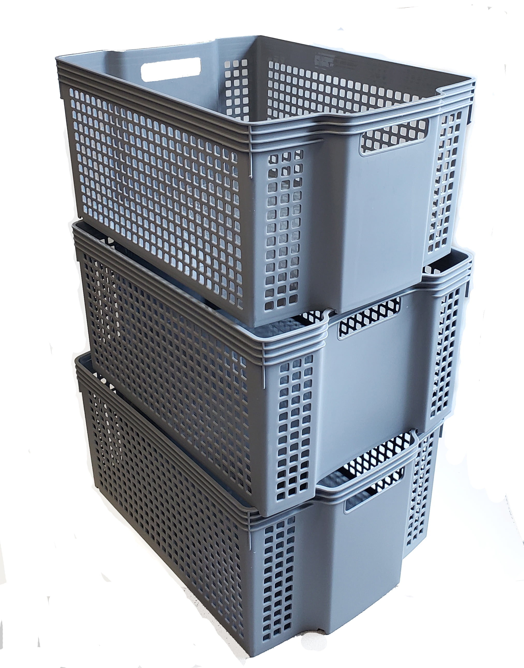 NEPA Market Stackable Turn-Around Storage Baskets 3 Pack - Pantry ...