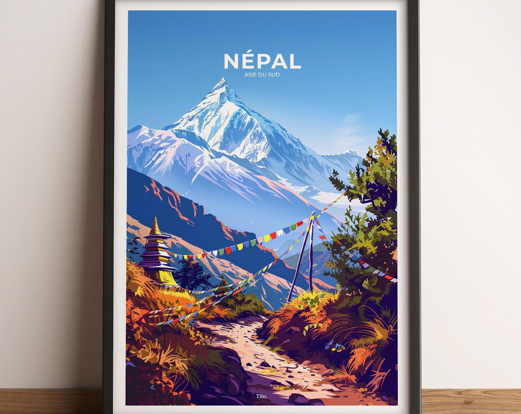 NEPAL Poster Nepal Travel Poster Nepal Art Print Nepal Poster Nepal in ...