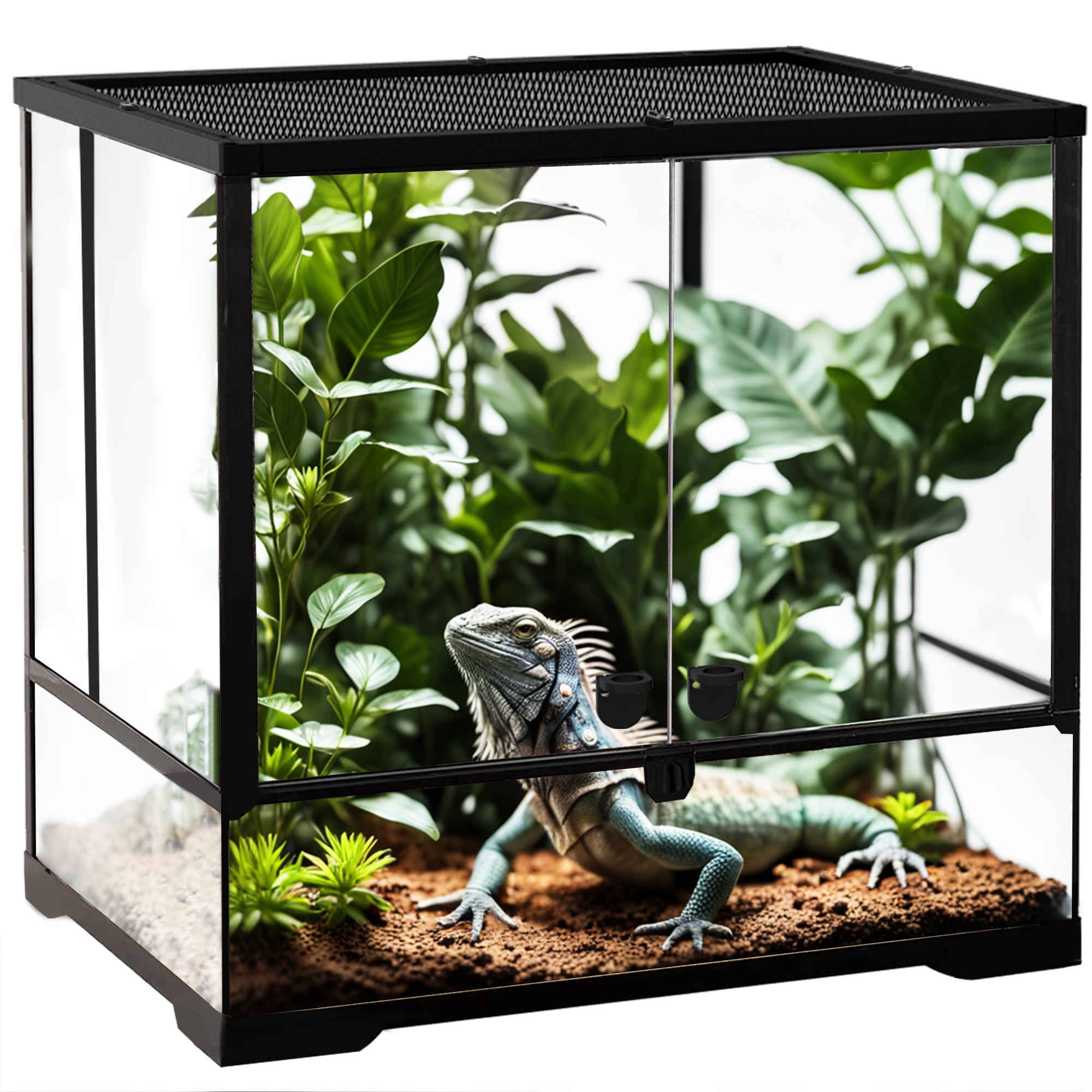 NEPTONION 32 Gallon Professional Glass Terrarium 24"x18"x18" Durable ...