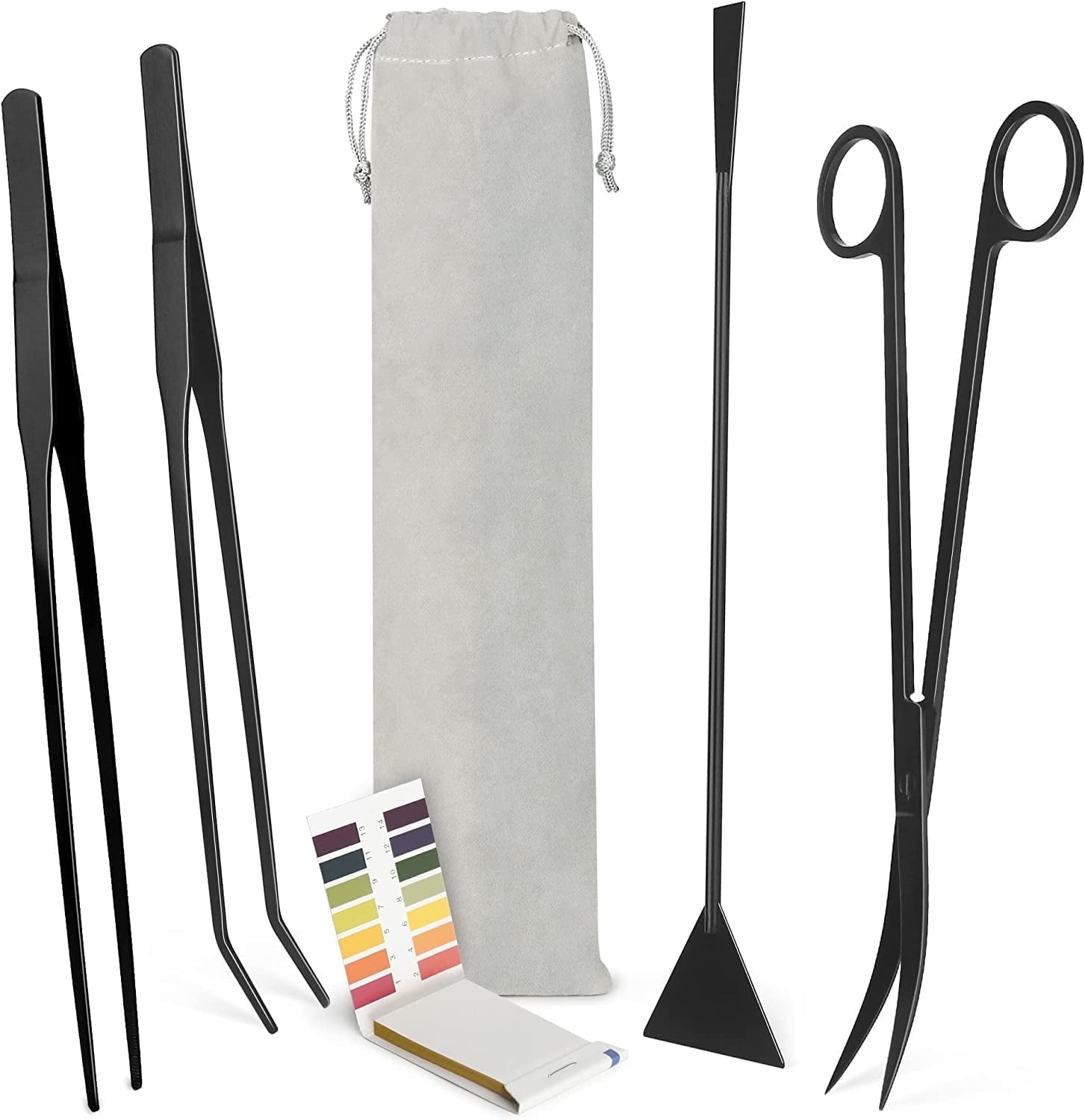 NEPTONION 6 in 1 Aquascaping Tool Kit, Black Steel Aquatic Landscaping ...