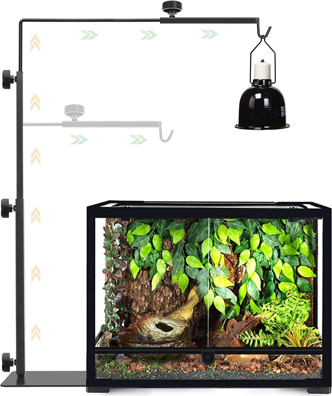 NEPTONION Adjustable Heat Lamp Stand 17-37 Inch, Metal Basking Lamp ...