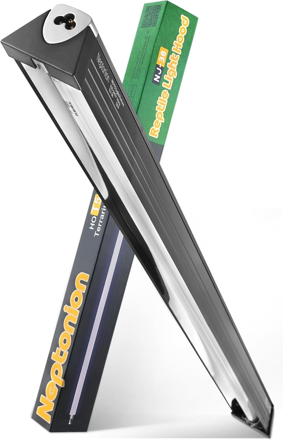 NEPTONION T5 HO UVB Reptile Light Hood, 21W Reptile Terrarium Hood with UVB 5.0 Fluorescent Lamp ...