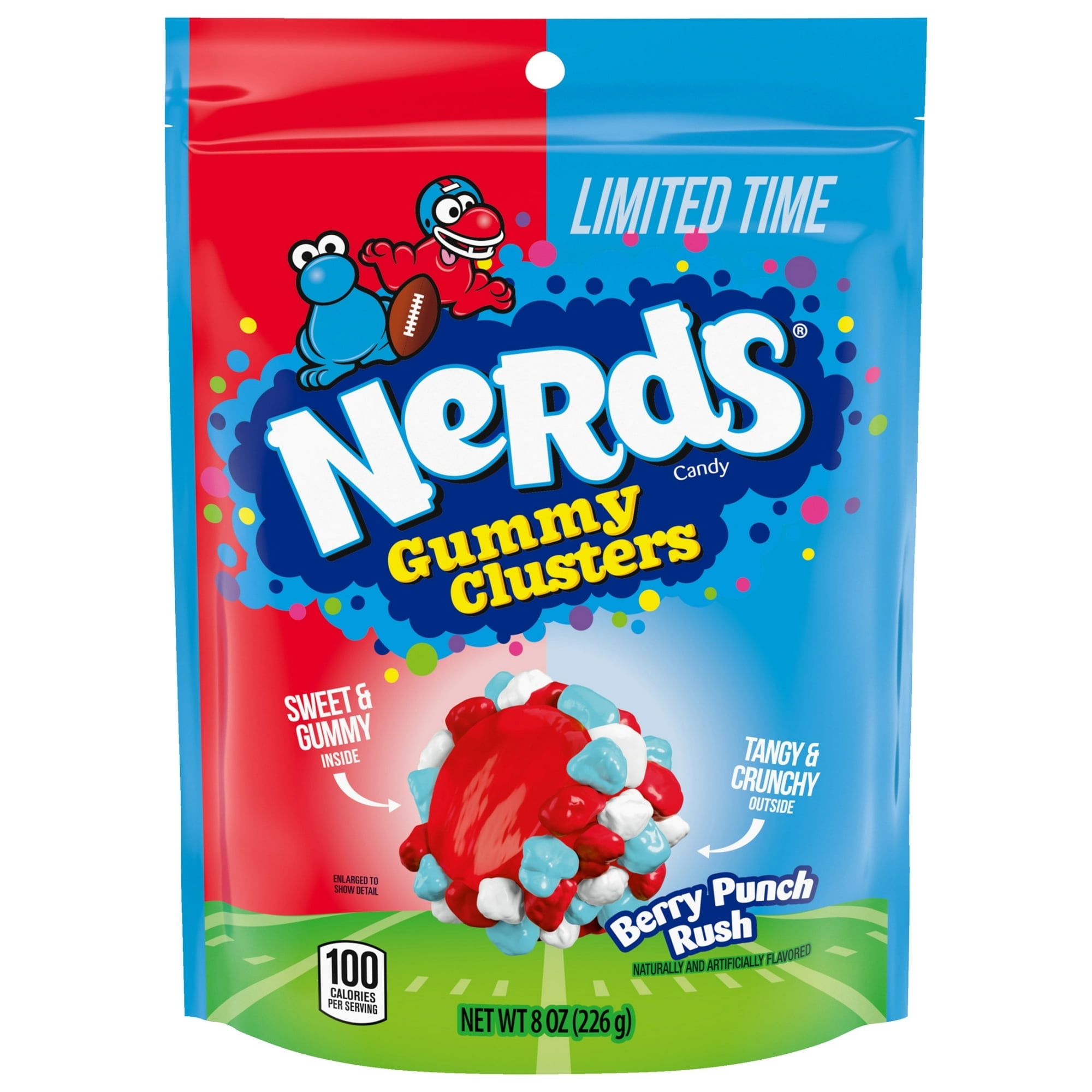 NERDS Gummy Clusters Candy, Berry Punch Rush, Crunchy and Gummy, 8 oz ...
