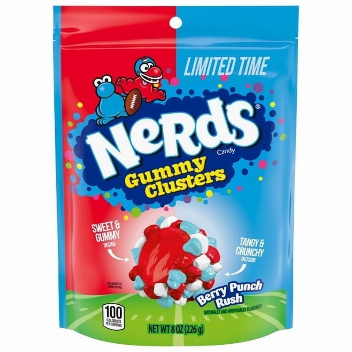 NERDS Gummy Clusters Candy, Berry Punch Rush, Crunchy and Gummy, 8 oz ...