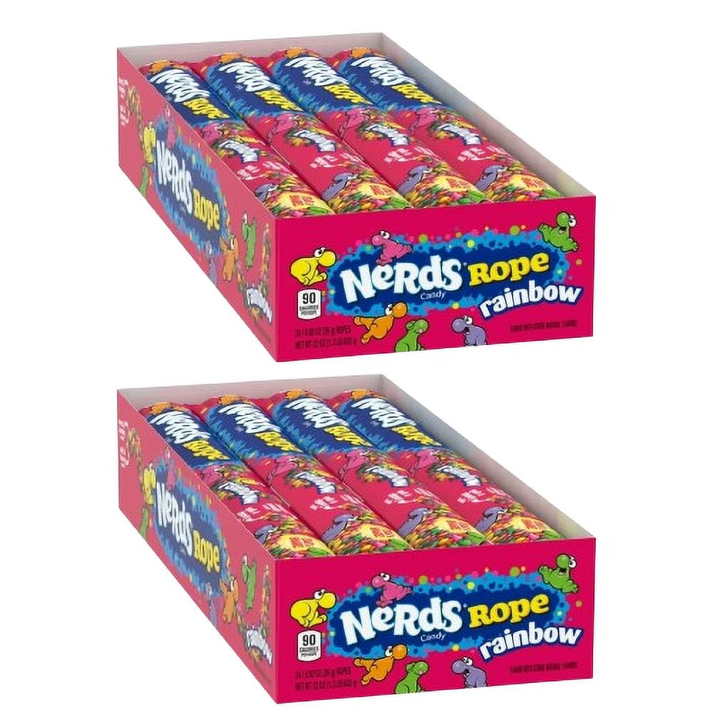 NERDS Rainbow Rope Gummy Candy, 0.92 oz, 24 Count (2-Pack) - Walmart.com