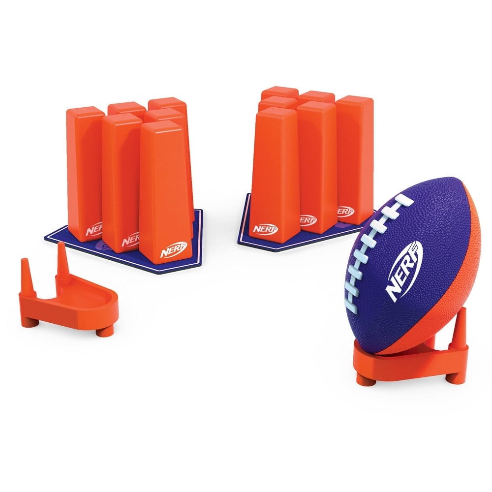 Nerf Touchdown Strike Toy Football Set, 12pc Tabletop Game, Flick ...