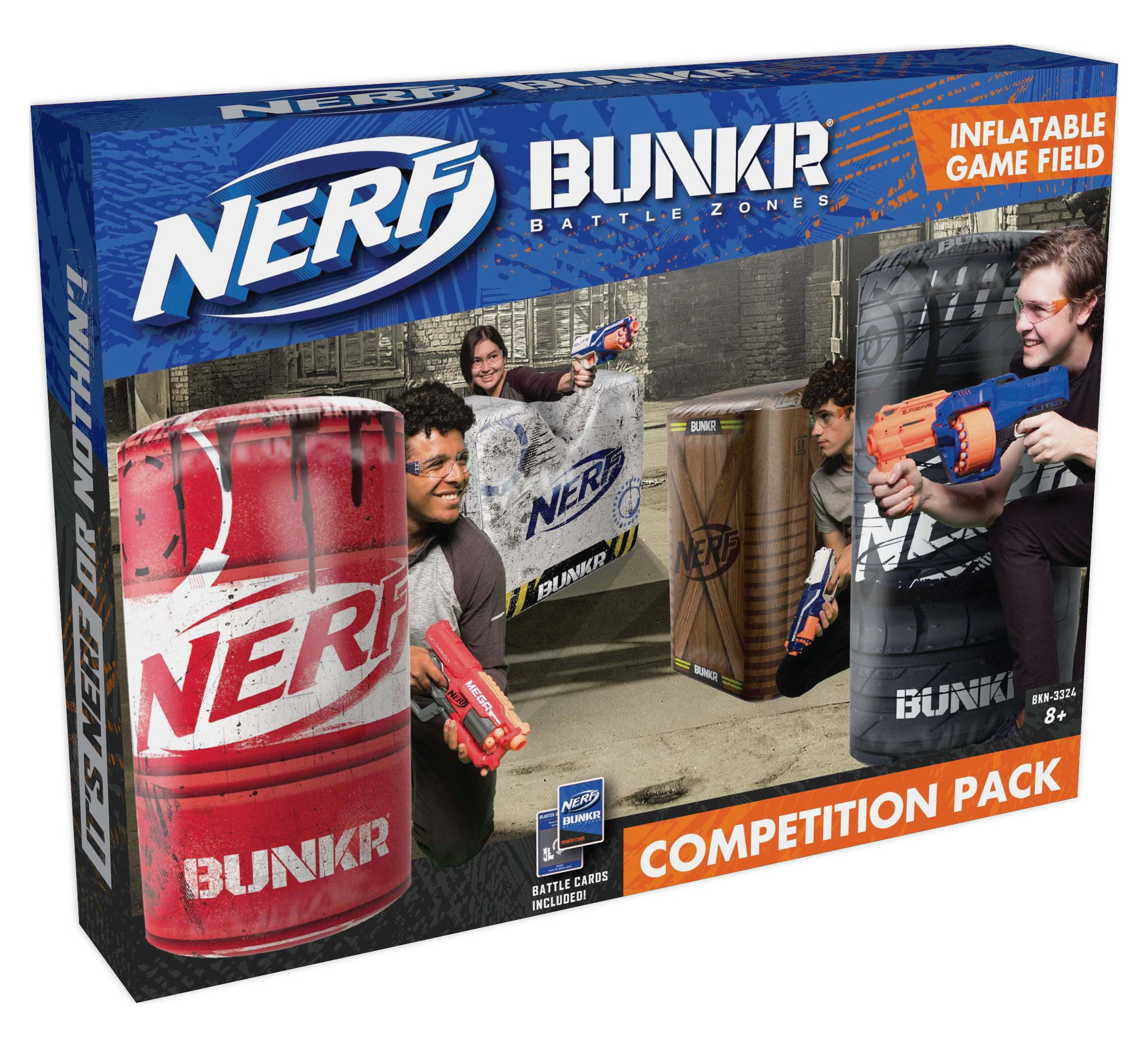 Nerf BUNKR Competition Pack: Inflatable Battlefield Obstacles - Walmart.com