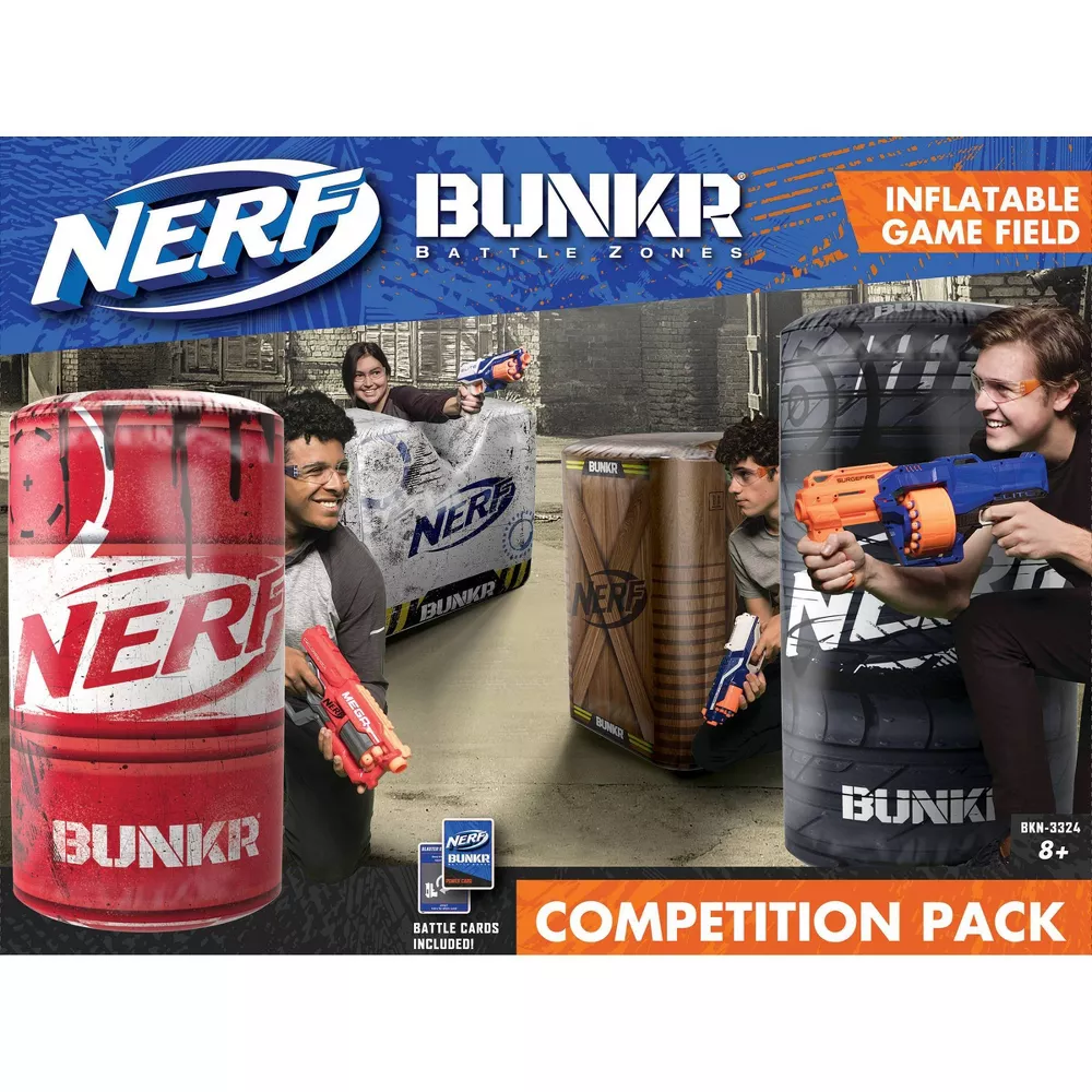 Nerf BUNKR Competition Pack: Inflatable Battlefield Obstacles - Walmart.com