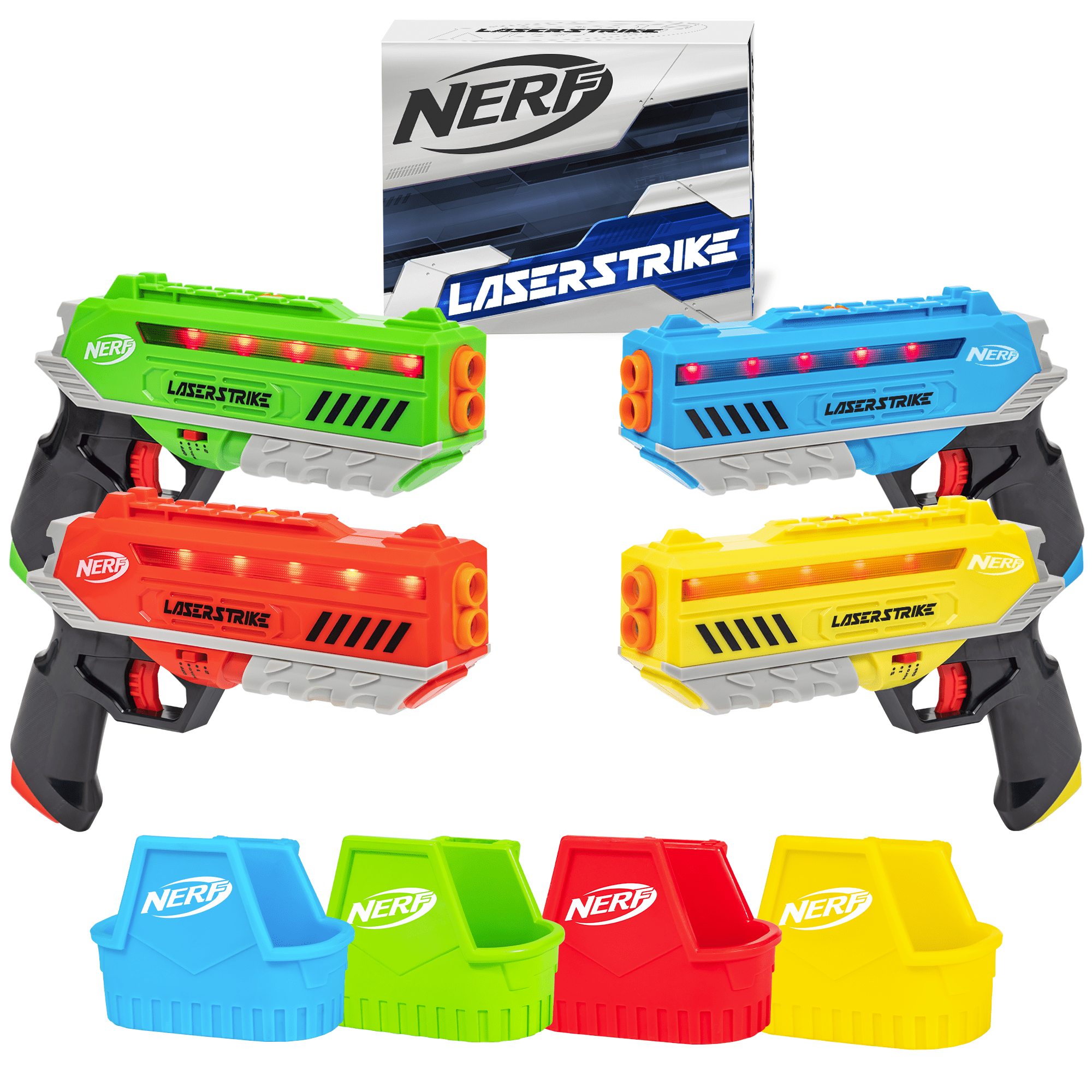 Nerf Laser Strike 4 Player Laser Tag Game Pack Complete With 4 300ft