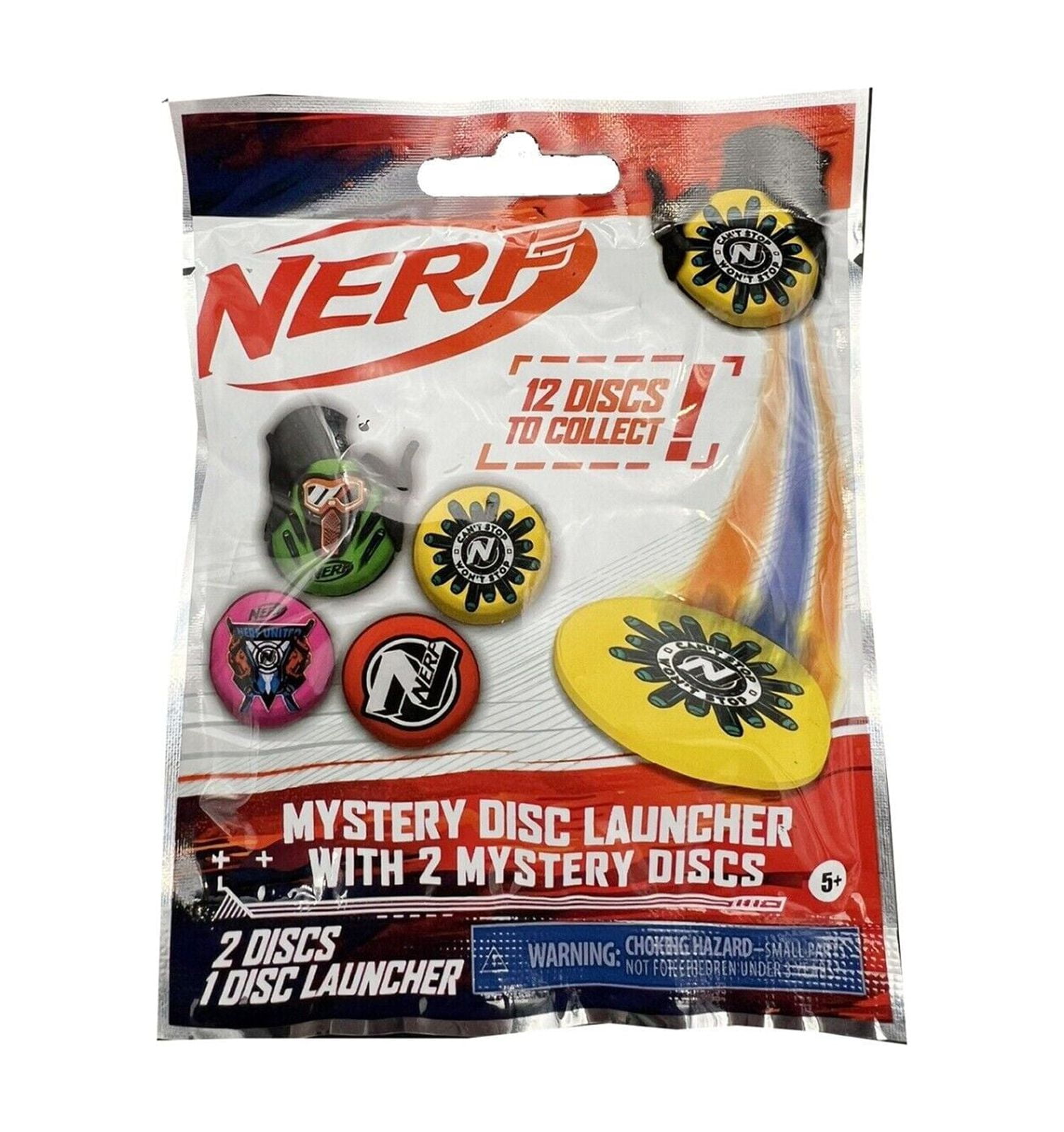 Hasbro NERF Disc Launcher Pack, Includes 1 Launcher and 2 Mystery Discs ...