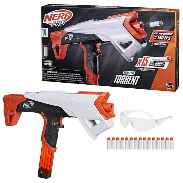 Nerf Pro Torrent Half-Length Dart Blaster, 15 Nerf Pro Half-Length ...