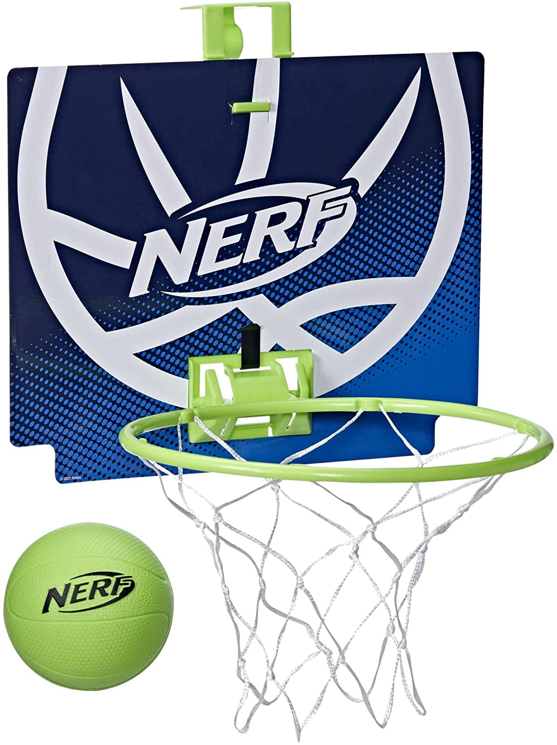 NERF Nerfoop, Classic Mini Foam Basketball and Hoop, Hooks On Doors ...