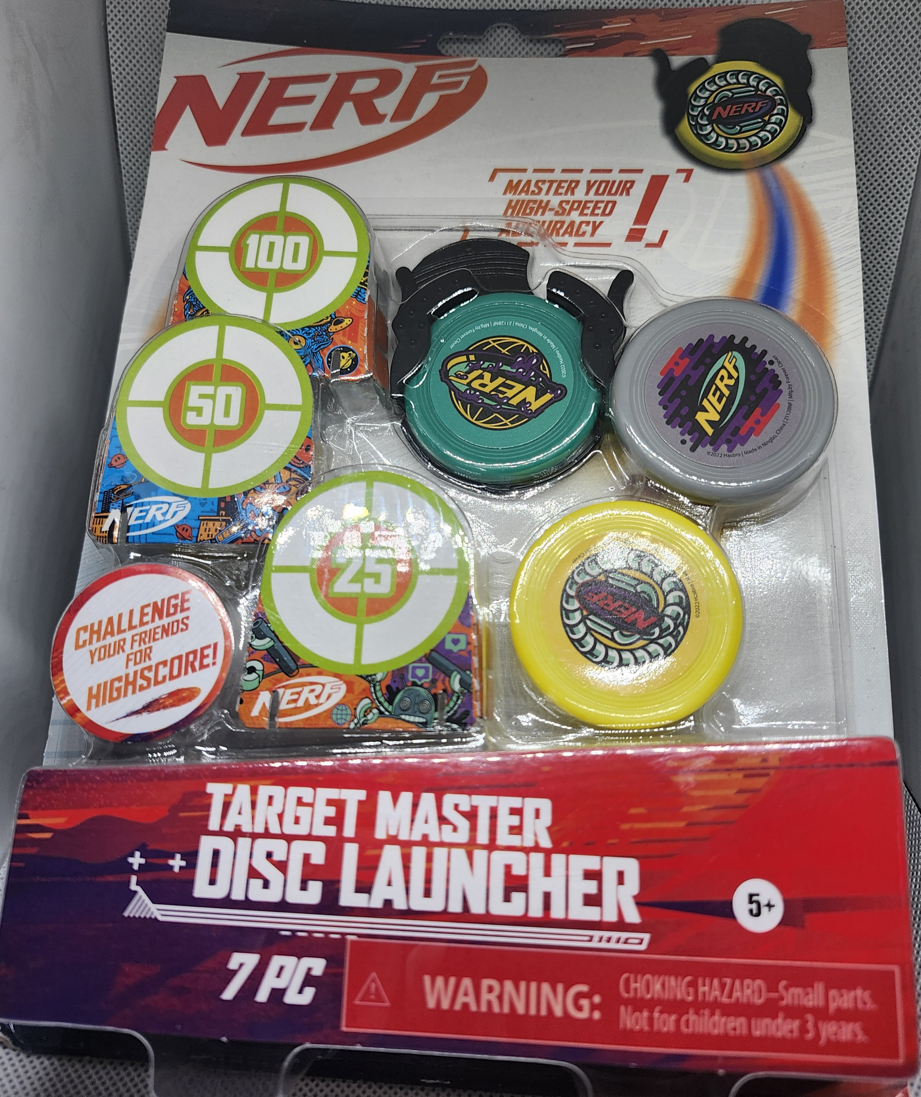 NERF Target Master Shot Disc Launcher - Launches Discs Up to 6 ft ...
