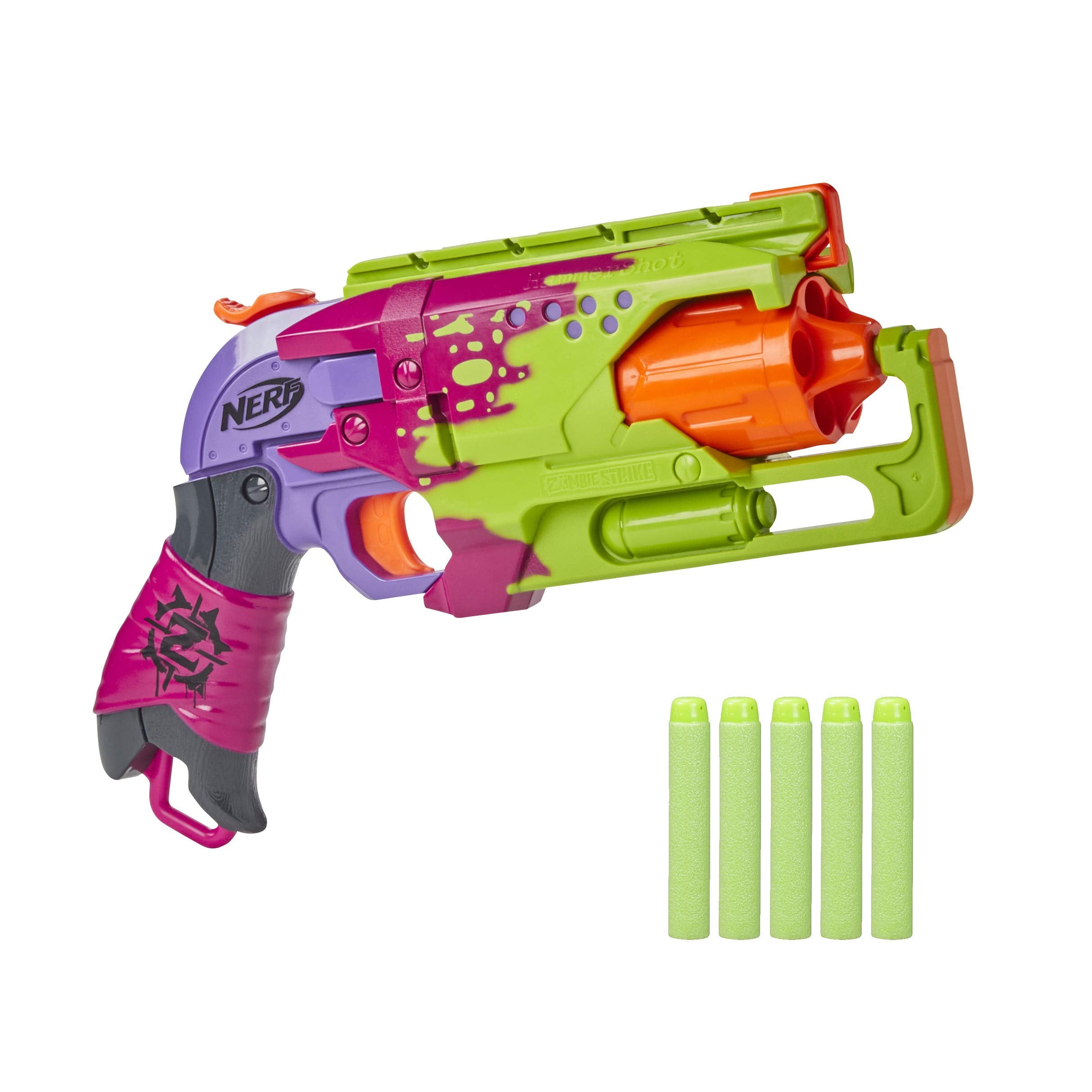 Nerf Zombie Strike Hammershot Blaster, Splatter ( Exclusive) - Walmart.com