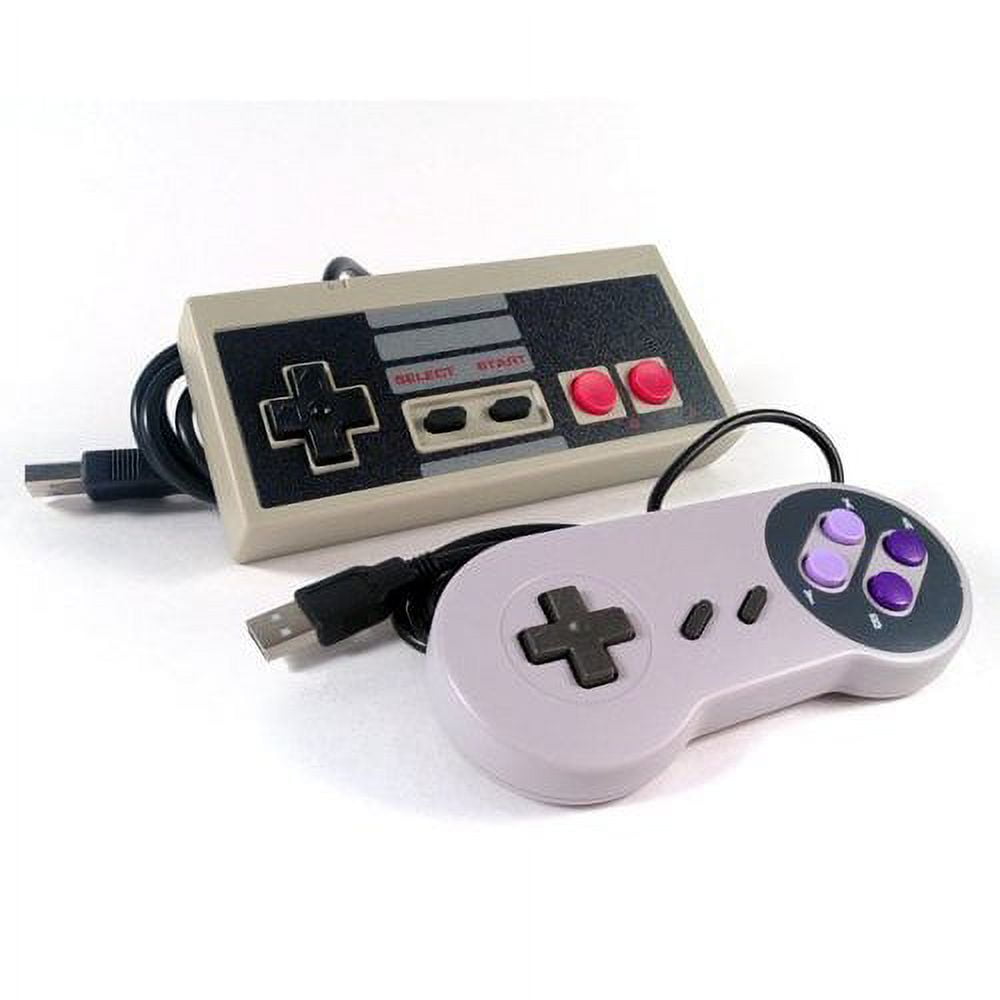 NES And SNES Bundle USB Classic Super Nintendo Controller For PC MAC ...