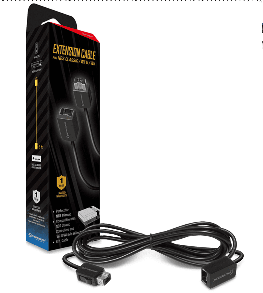 NES Classic Edition/ Wii U/ Wii Extension Cable (6 ft.) - Hyperkin ...