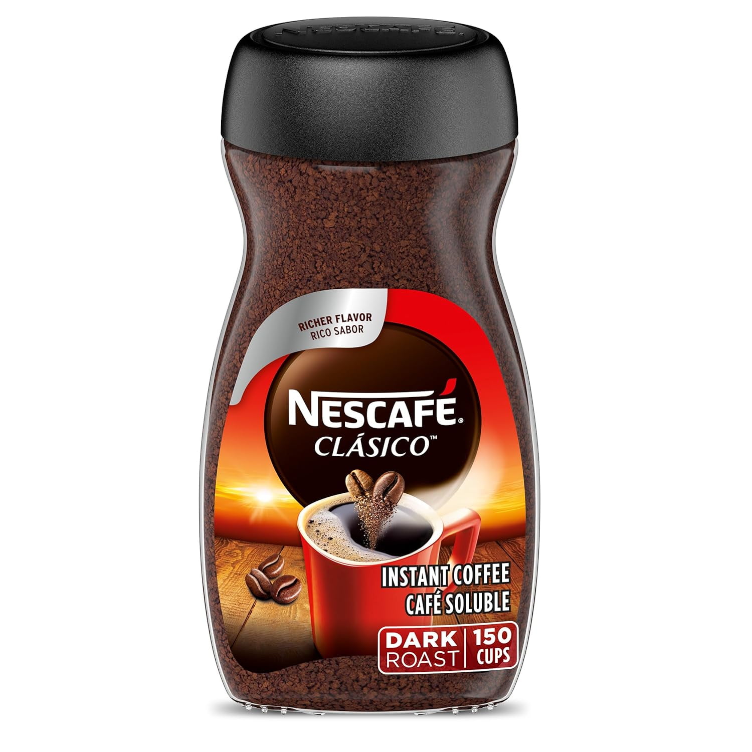 NESCAFÉ CLÁSICO Instant Coffee, Dark Roast, 1 Jar (10.5 Oz) - Walmart.com