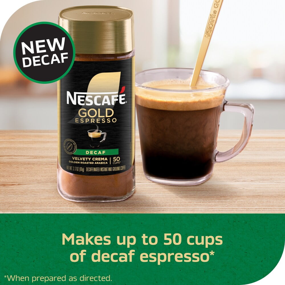 NESCAFÉ Gold Decaf Espresso Intense Instant Coffee - 3.17 oz - Walmart.com