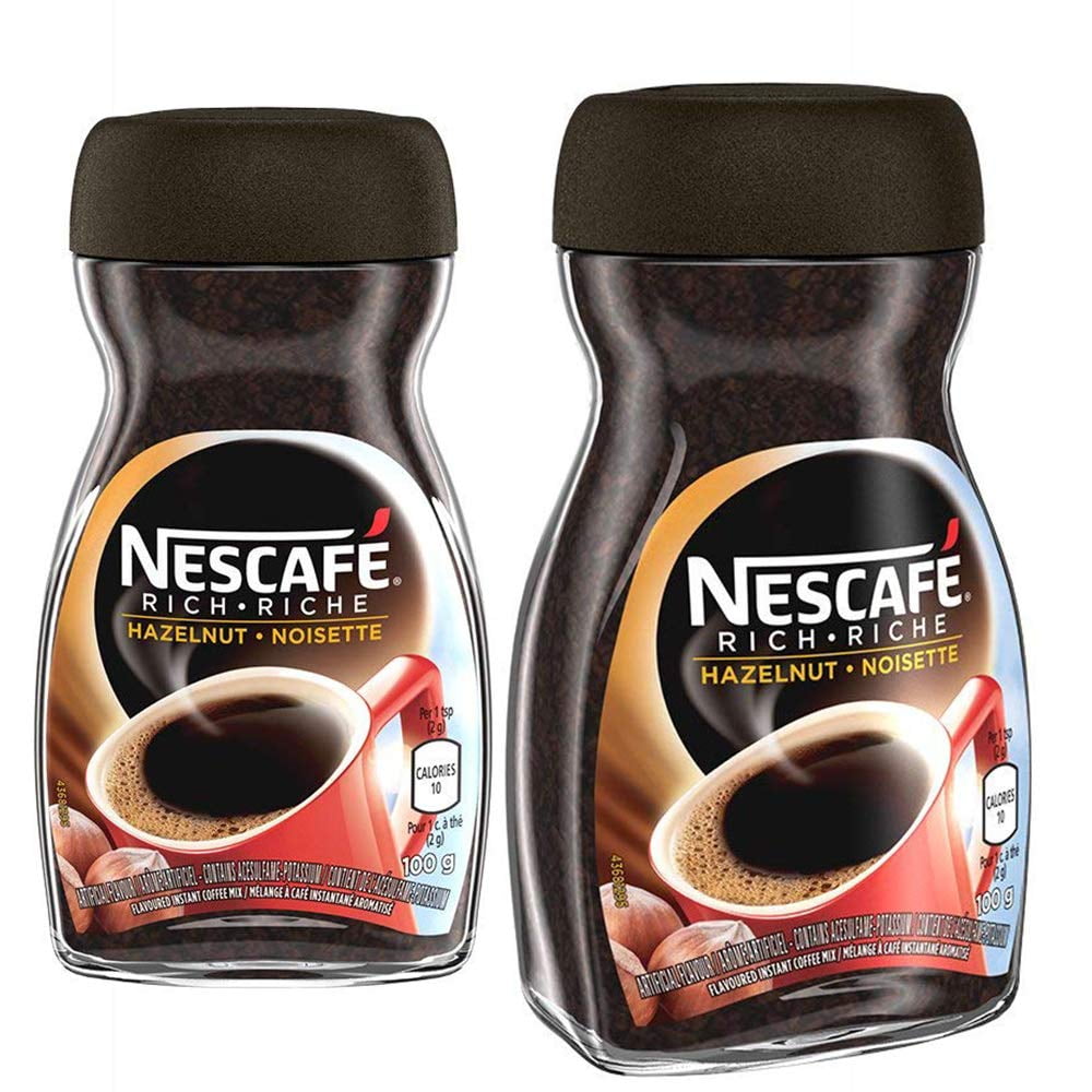 NESCAFÉ Rich Hazelnut, Instant Coffee, 100g Jar | 2- Pack - Walmart.com