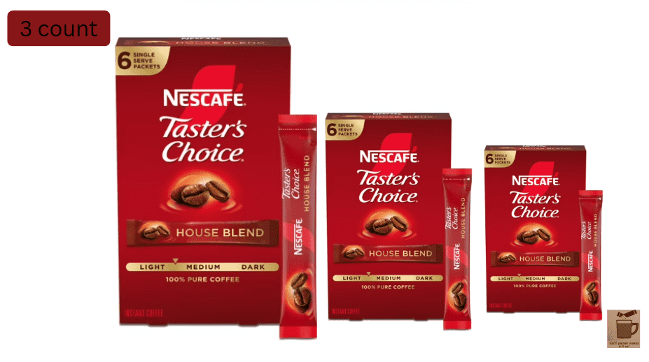 NESCAFÉ Taster's Choice House Blend Instant Coffee Packets, Light ...