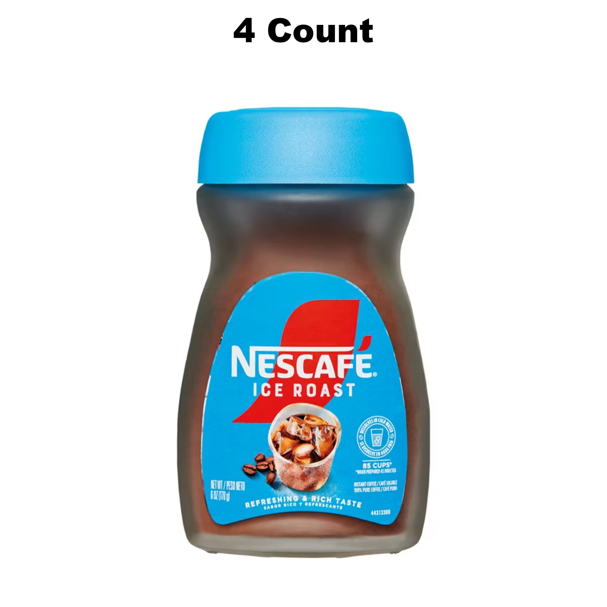 NESCAFE - Ice Roast Instant Coffee, 6 oz, 4 Count - Walmart.com