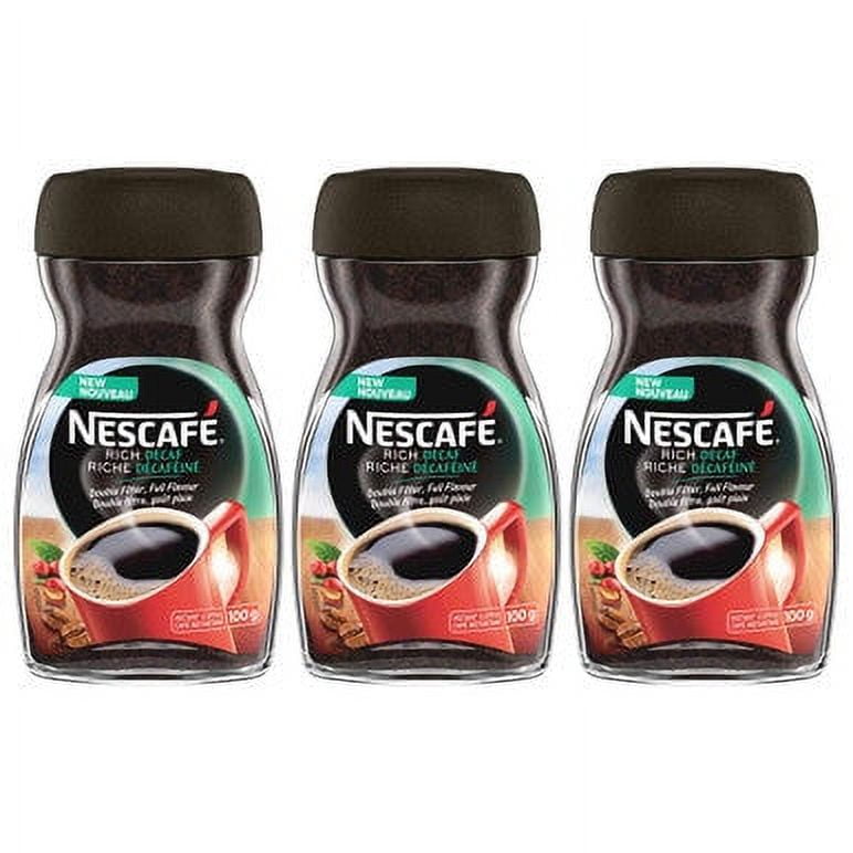NESCAFE RICH Decaffeinated Instant Coffee 100g/3.5oz, 3-Pack {Imported ...