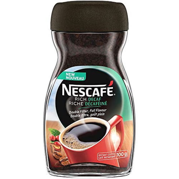 NESCAFÃ‰ Rich Decaffeinated Instant Coffee, 100g Jar, Full-Bodied Taste ...