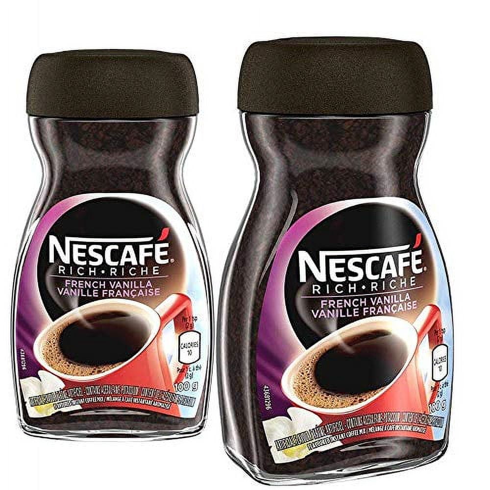 NESCAFE Rich Instant Coffee, 100g Jar, 2pk (French Vanilla) {Imported from Canada} - Walmart.com