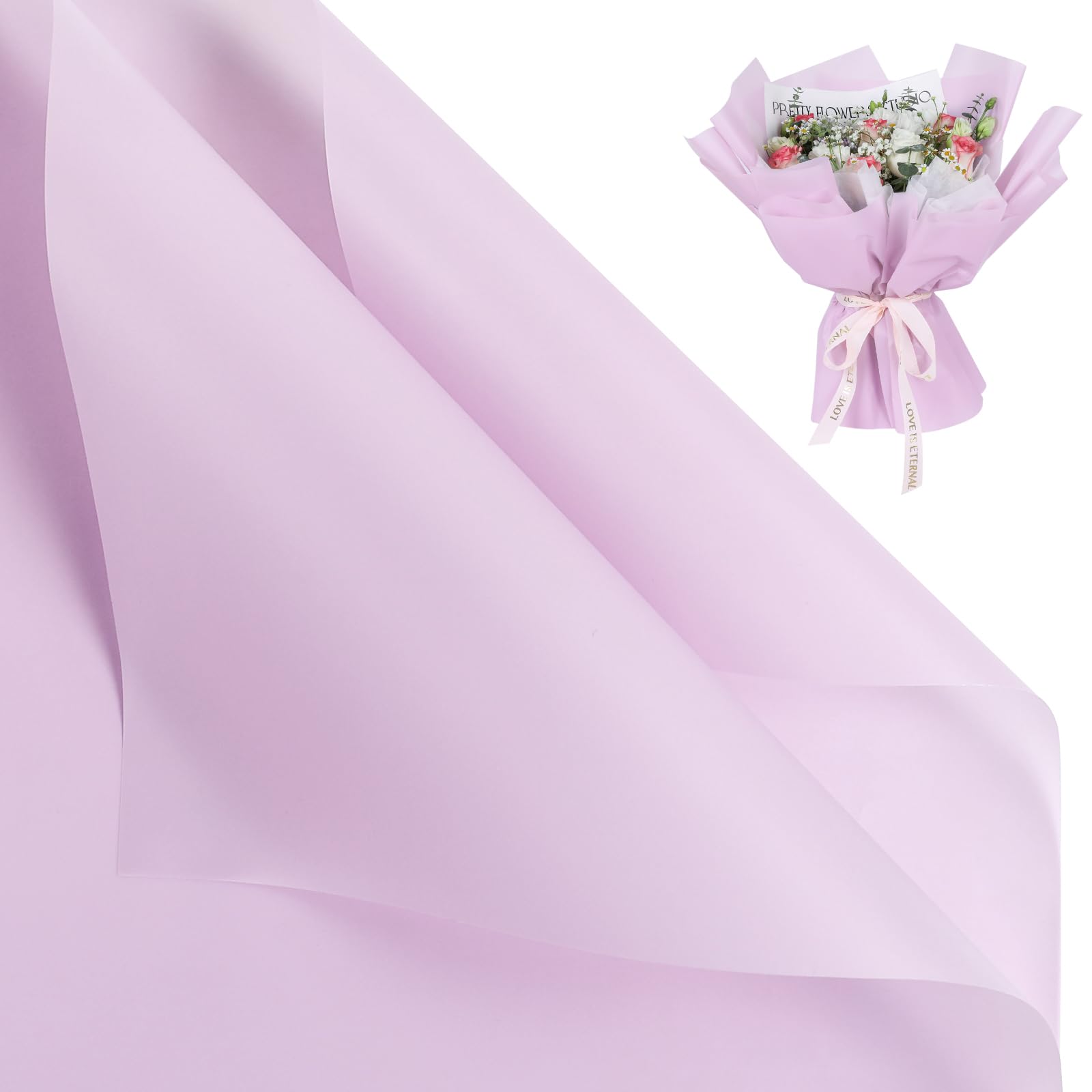 NESCCI 20 Sheet Flower BDF32 Wrapping Paper - Waterproof Floral Bouquet ...