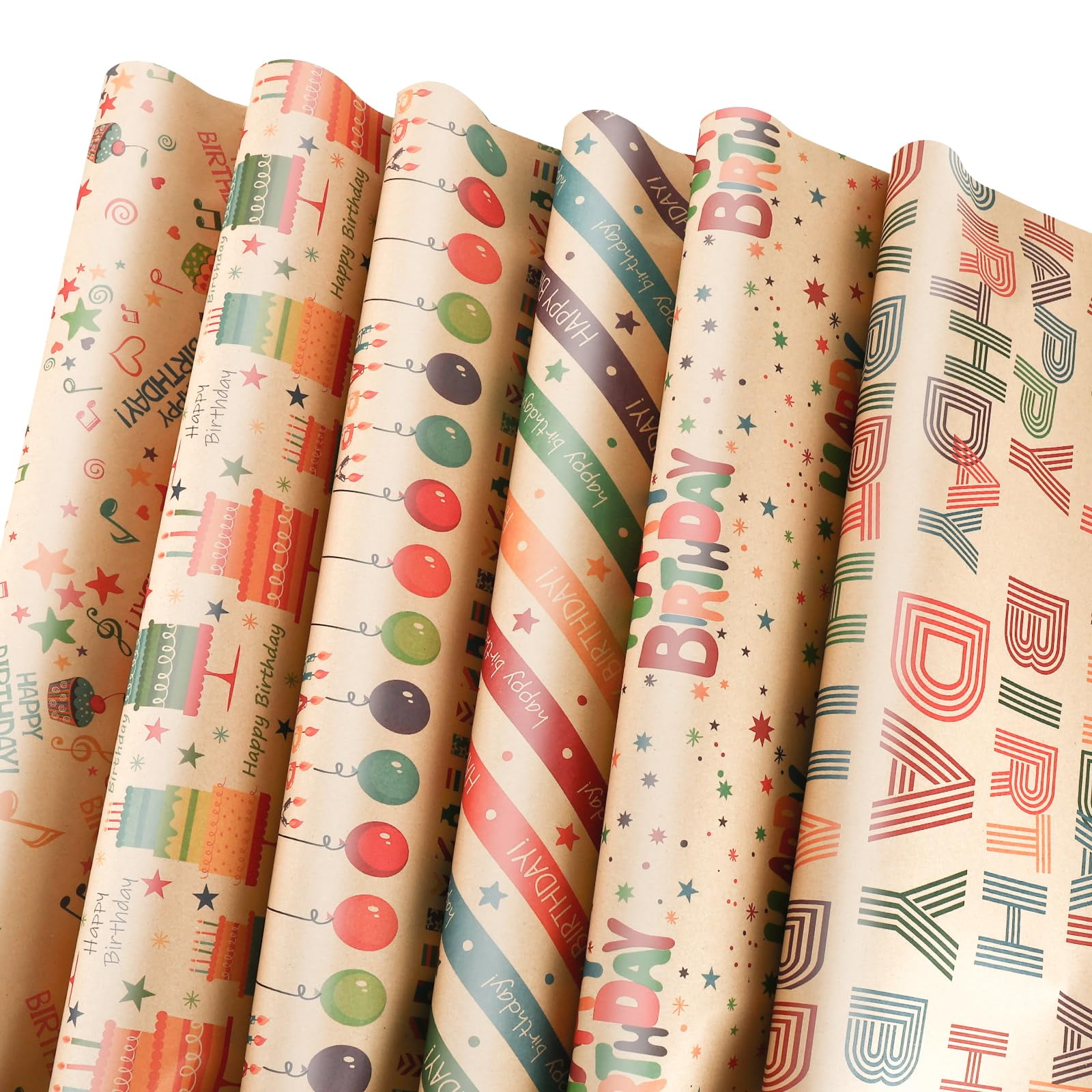 NESCCI Wrapping Paper,Birthday Wrapping Paper,Gift Wrapping Paper,12 ...