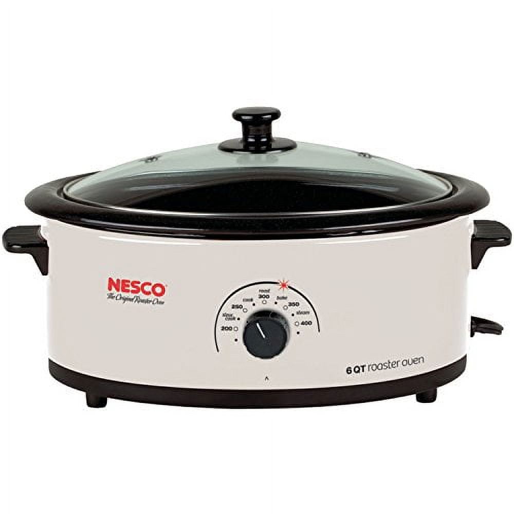 NESCO 4816-14-30 6-Quart Nonstick Roaster Oven (Ivory) - Walmart.com