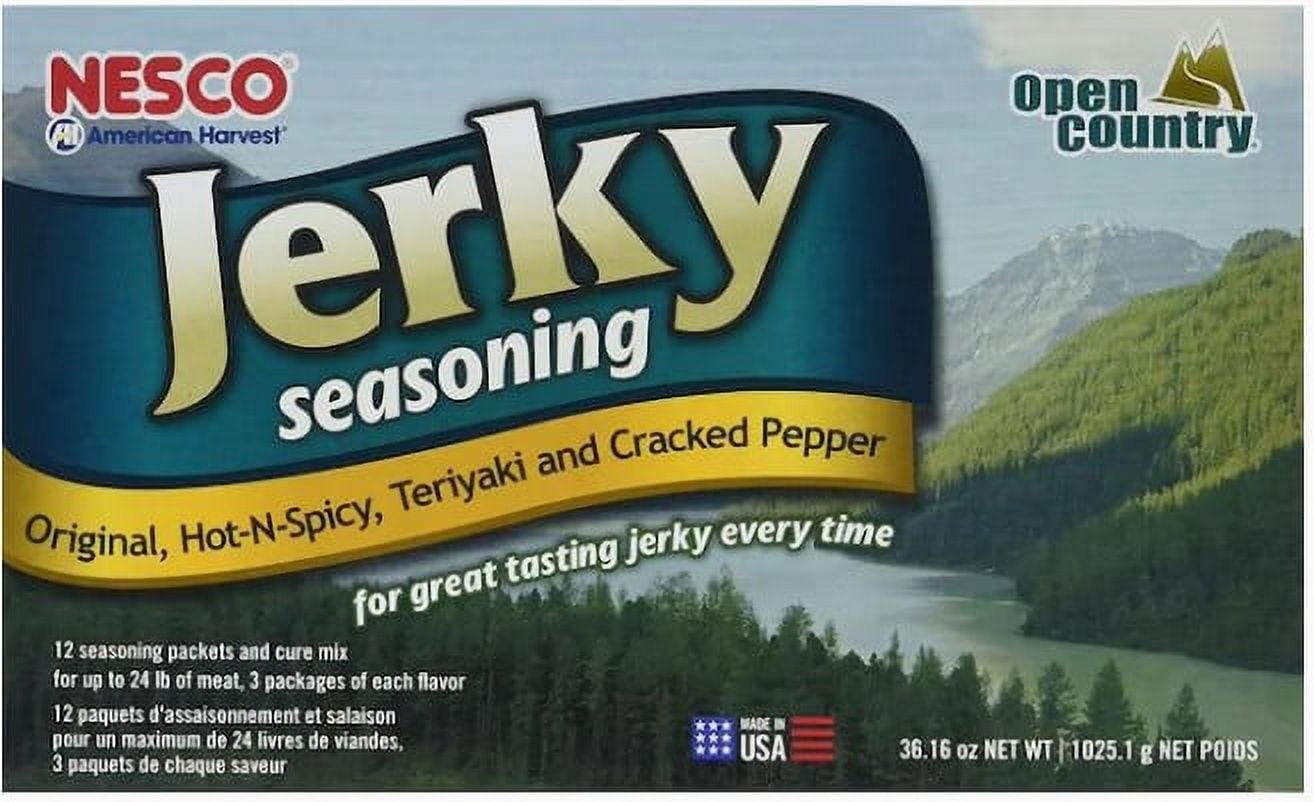 NESCO Beef Mix Cure Spices Packets, 12 Pack Jerky Seasoning Variety ...