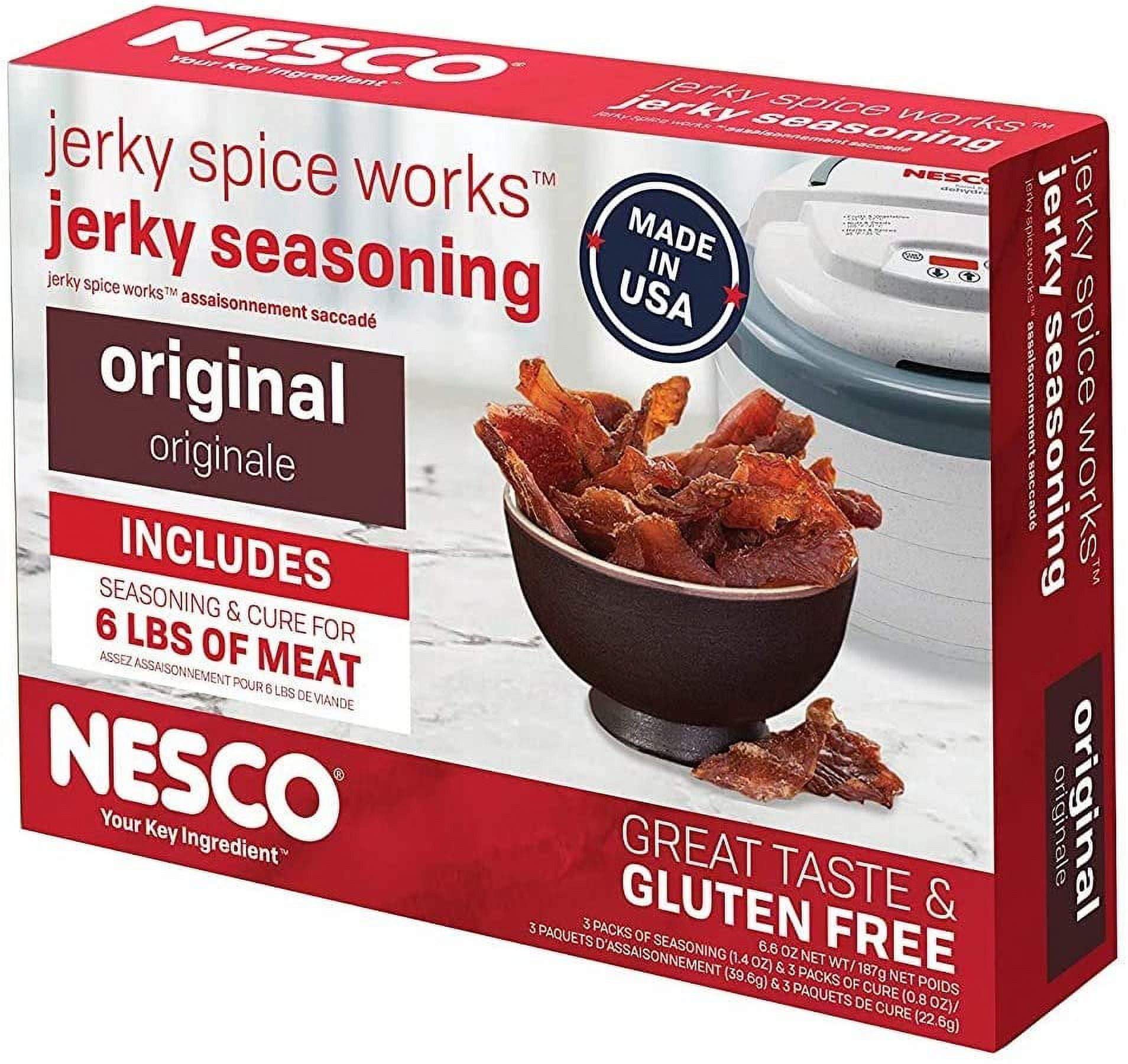 NESCO Original Jerky Spice Seasoning Mix, 6 Pack for 6 LBS Meat ...