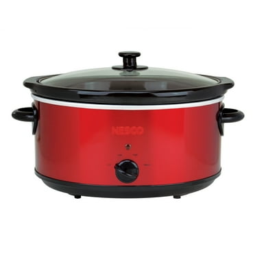NESCO 6 Qt. Roasting Pot with Porcelain Cook Well and Rack, Model 4816 ...