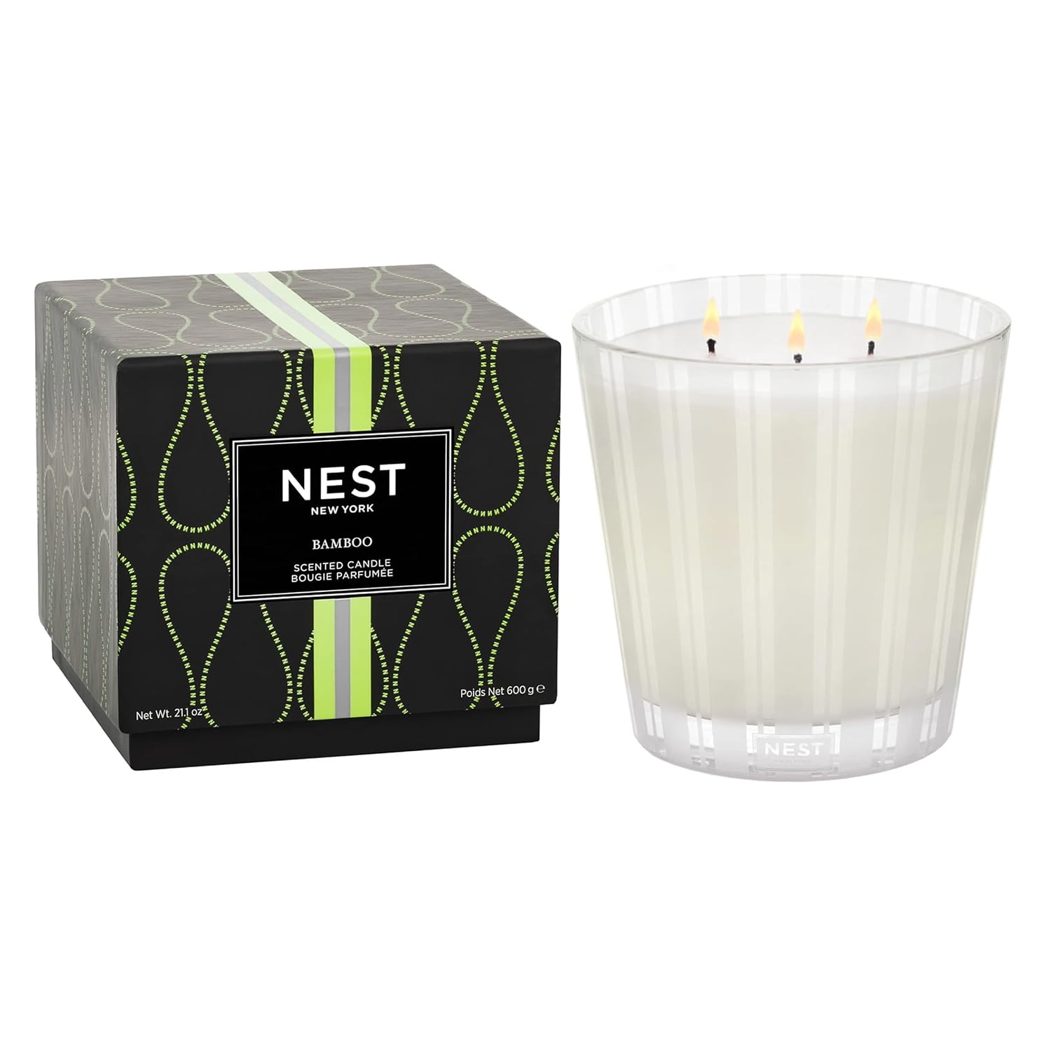 NEST Fragrances 3-Wick Scented Candle, Bamboo 21.2 oz - Walmart.com