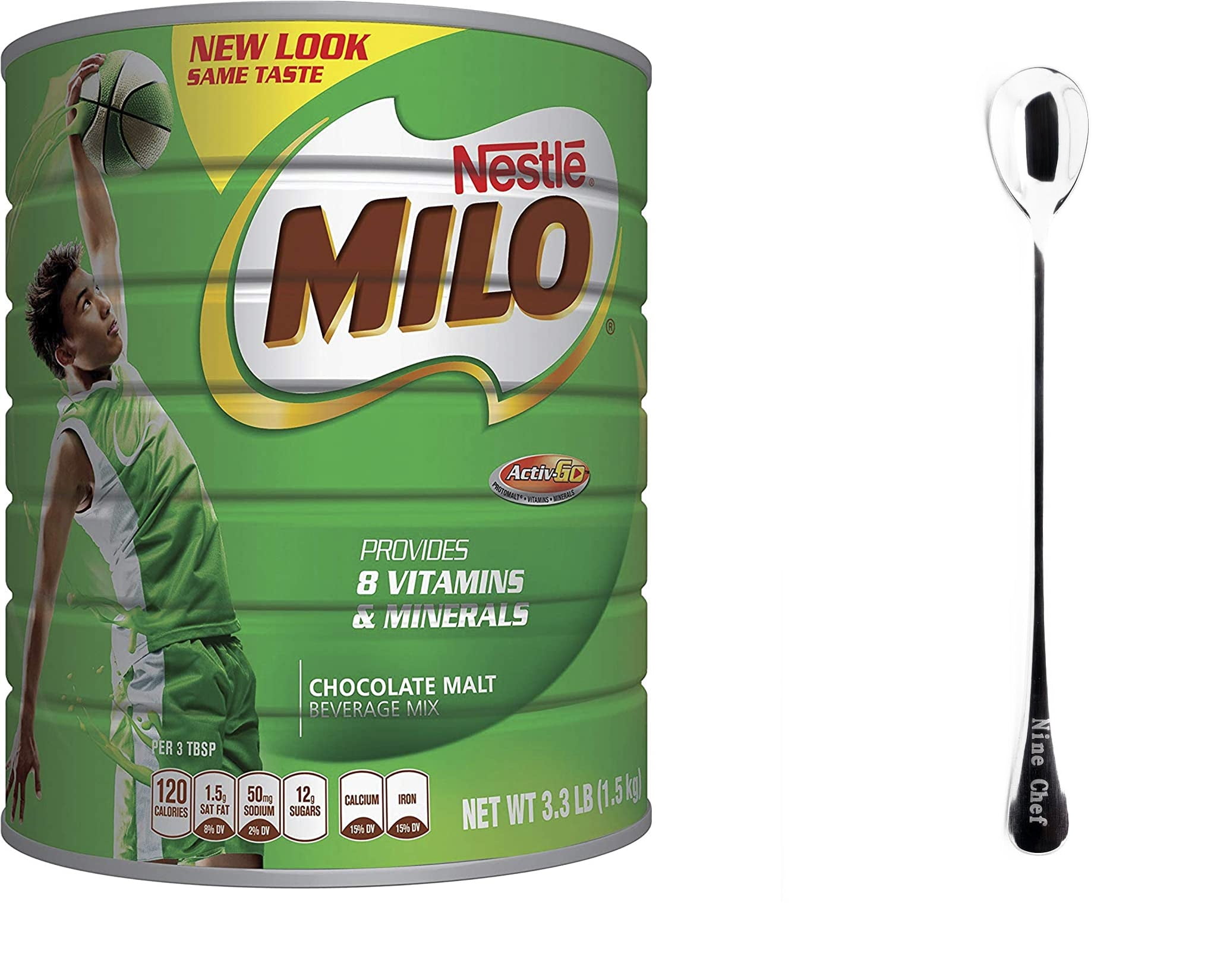 NESTLÉ MILO Chocolate Malt Beverage Mix, 3.3 Pound Can (1.5kg ...