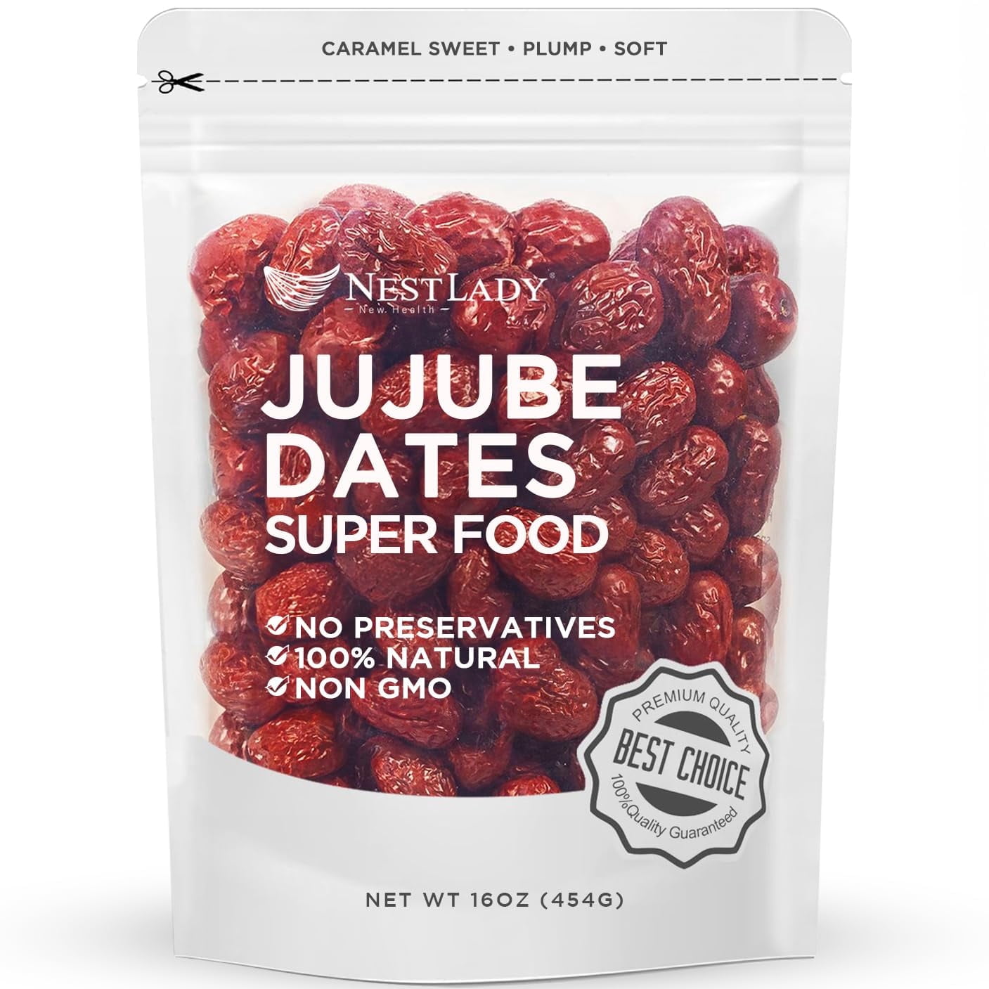 NESTLADY, Dried Jujube Date, 454g, Health Snack, Sweet and Chewy ...