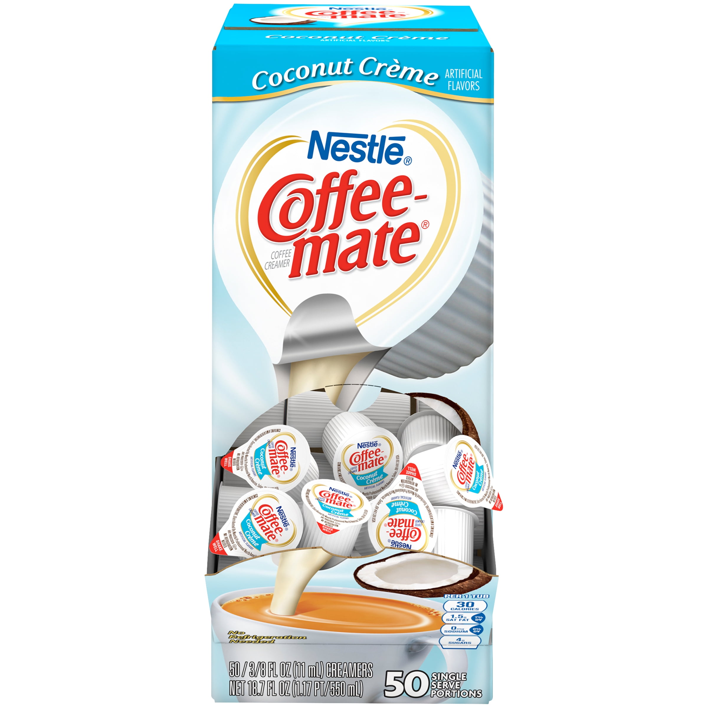 NESTLE COFFEE-MATE Coffee Creamer Coconut Crème Flavor, Liquid Creamer ...