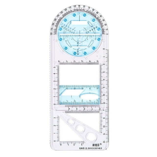 NESZZMIR Multifunctional Geometric Ruler Drawing Ruler Geometric ...
