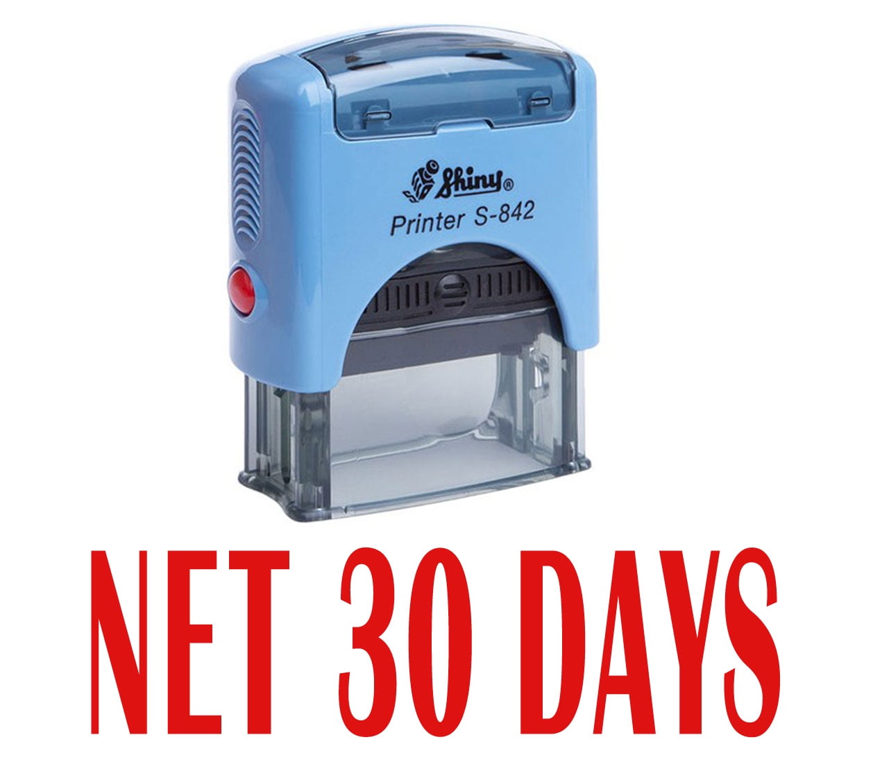 NET 30 DAYS Self Inking Rubber Stamp Office Stationary Custom Shiny ...