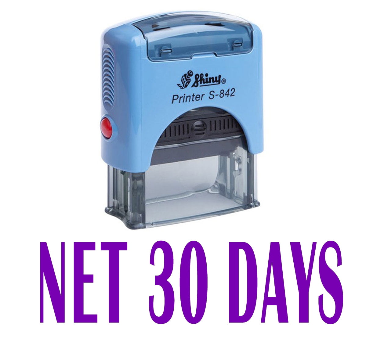 NET 30 DAYS Self Inking Rubber Stamp Office Stationary Custom Shiny ...