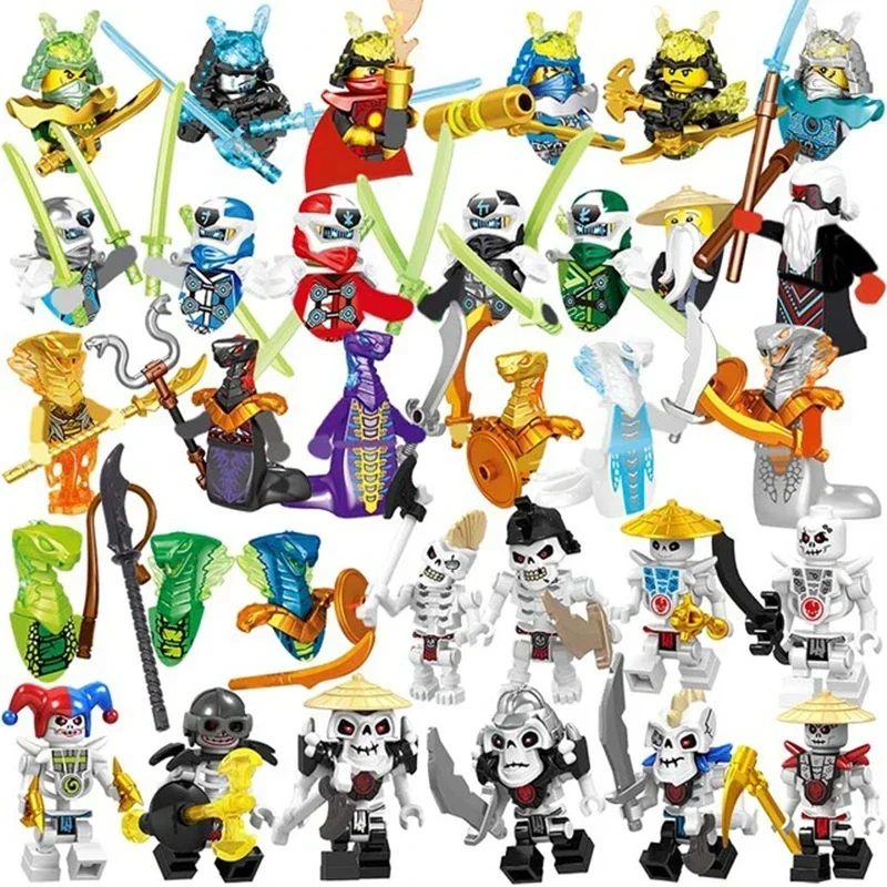 NETEASE Ninjago Mini Figures 4CM Anime Characters Building Blocks Toys ...