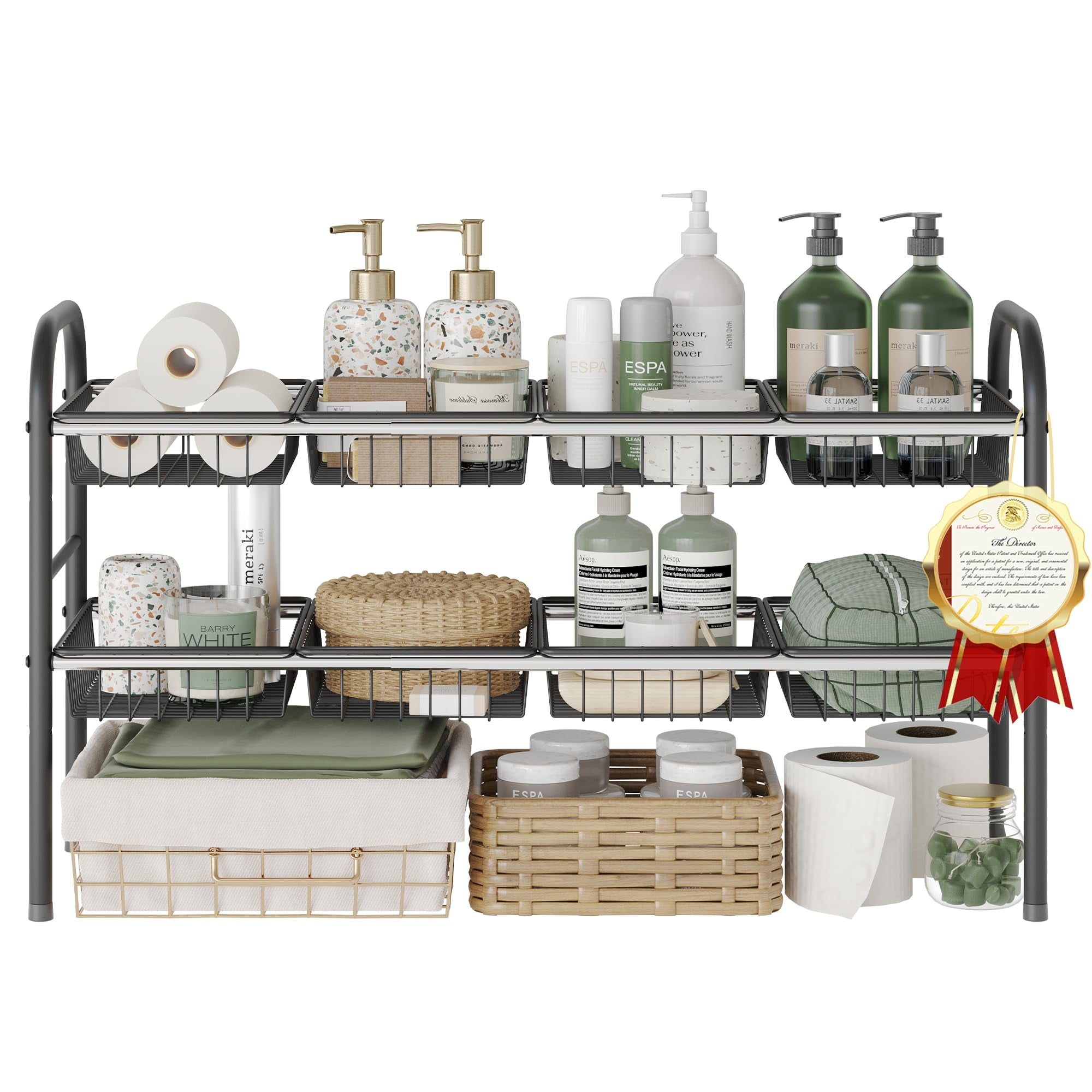 NETEL Under Sink Organizers and Storage, 2 Tier Expandable Under ...