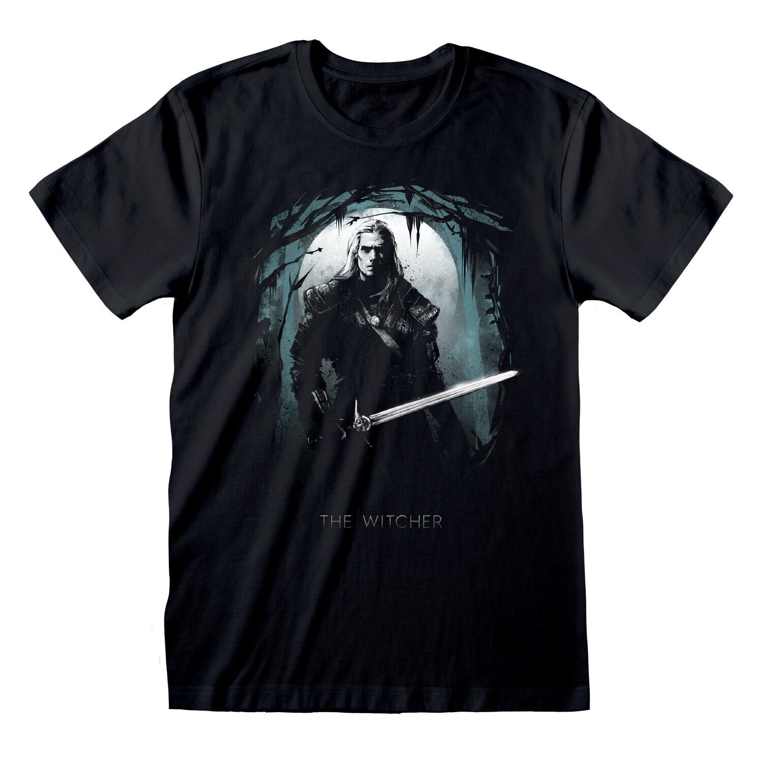NETFLIX THE WITCHER GERALT OF RIVIA POSE PRINT BLACK T-SHIRT [OFFICIAL ...