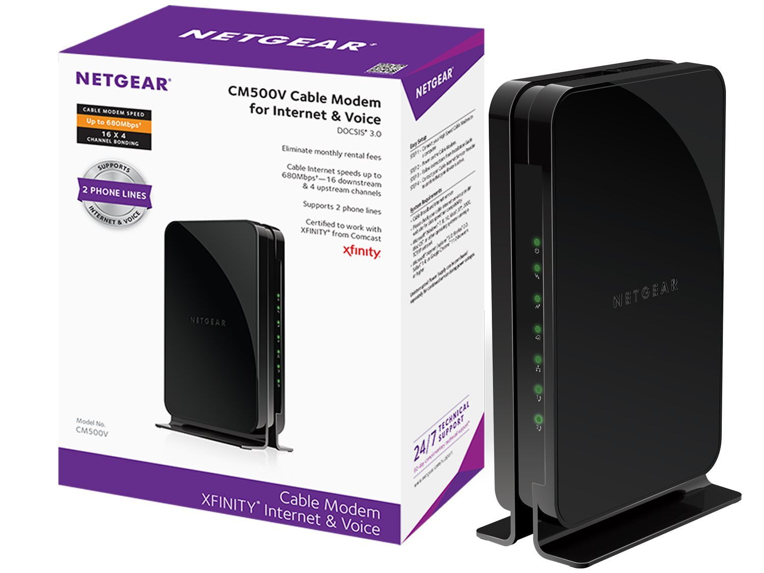 NETGEAR 16x4 Cable Modem with Voice, DOCSIS 3.0 | Certified for XFINITY ...