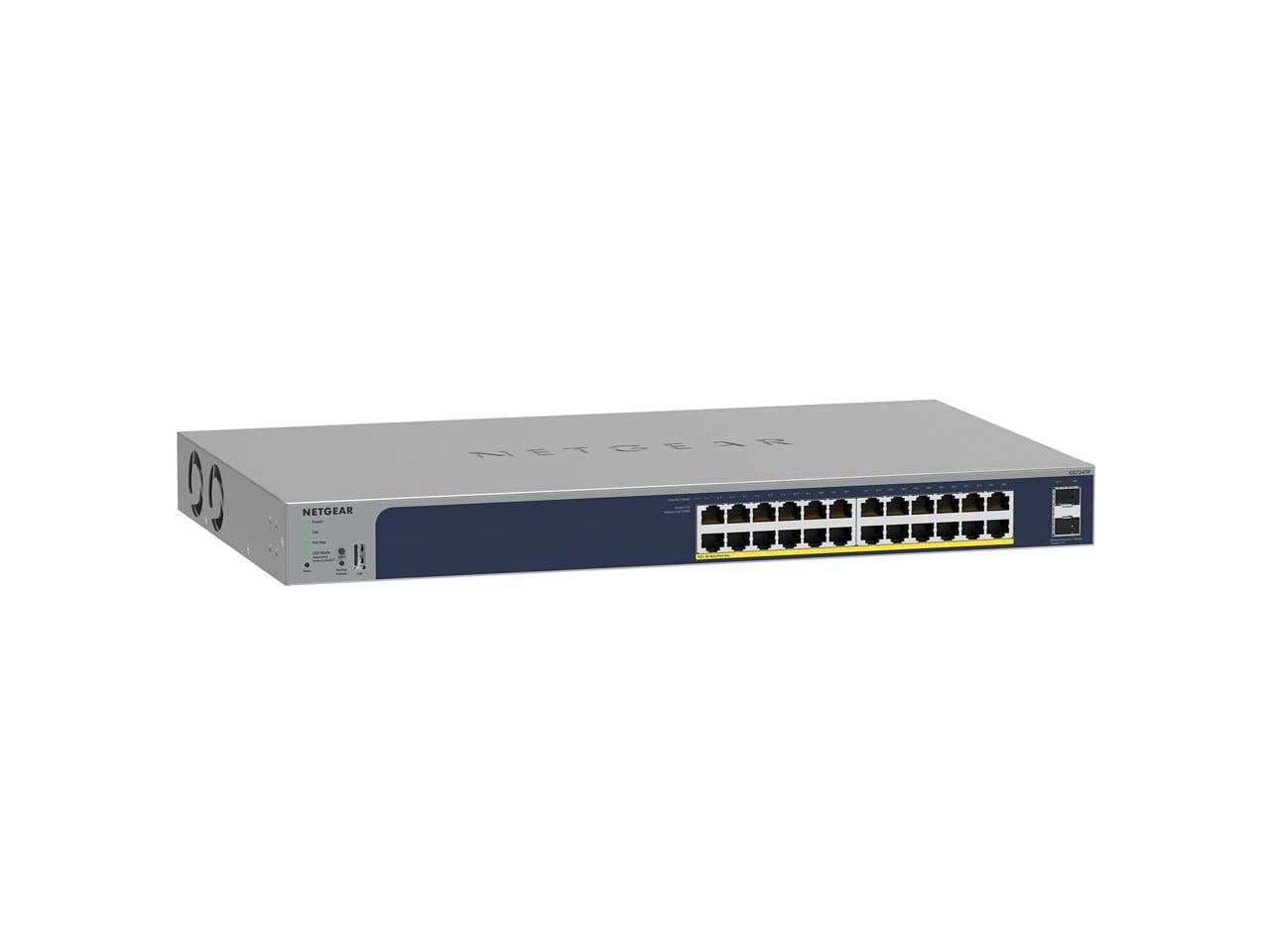 NETGEAR 26-Port PoE Gigabit Ethernet Smart Switch (GS724TP) - Managed ...