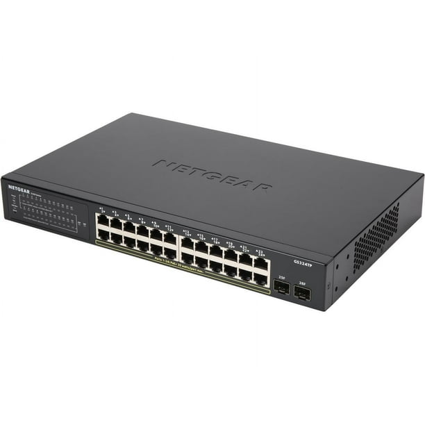 NETGEAR 26-Port Fast Fiber Network Internet Desktop Power PoE Gigabit ...