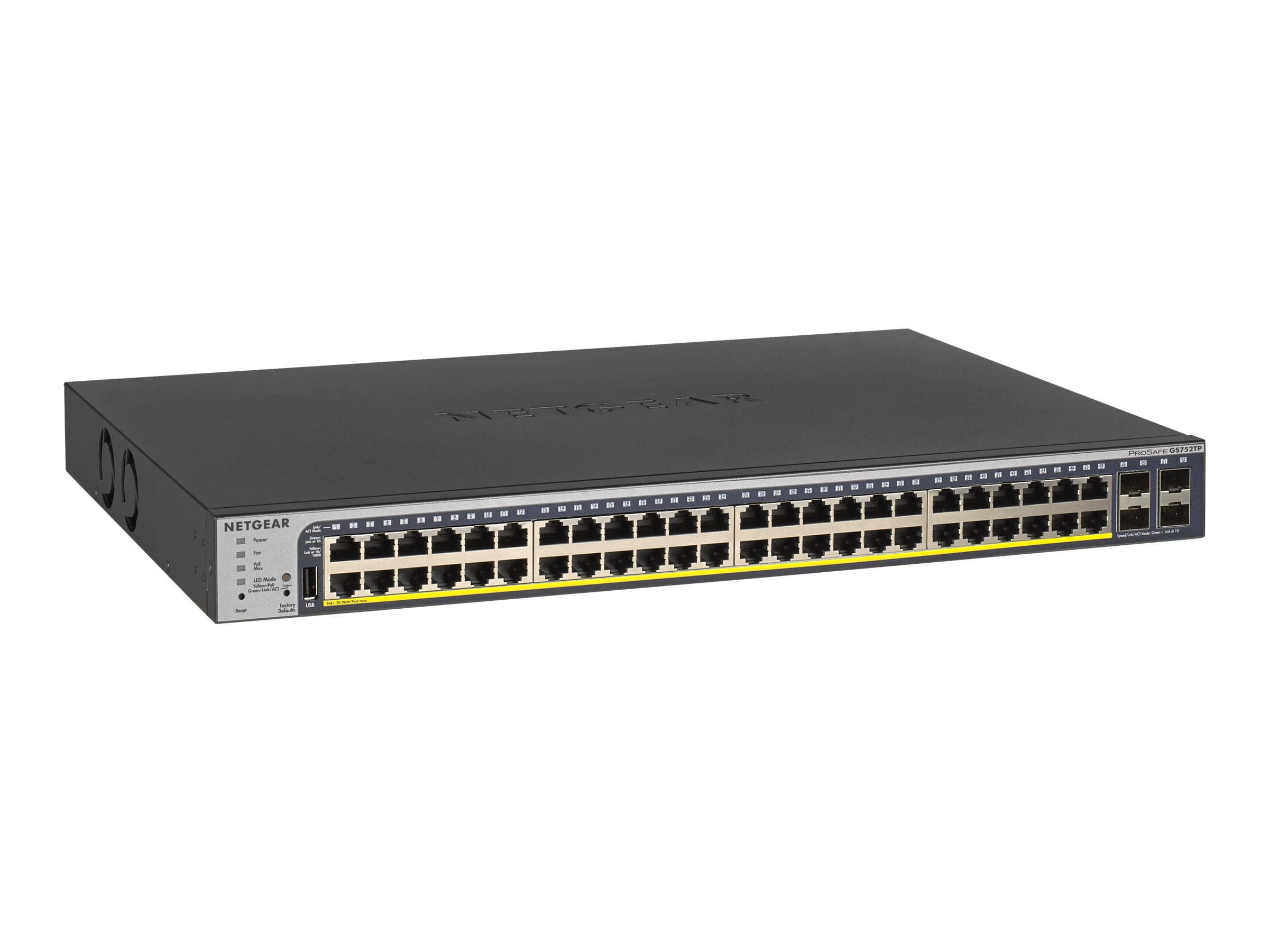 NETGEAR 48-Port Ethernet Pro Switch, 4 SFP Ports, 380W, ProSAFE ...