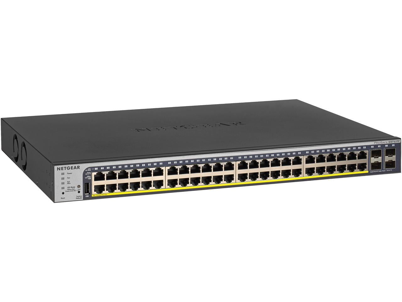 NETGEAR 48-Port Gigabit PoE+ Ethernet Smart Managed Pro Switch with 4 ...
